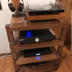 TIMBERNATION Walnut Stack Rack With 3 Round Posts - Etsy Canada