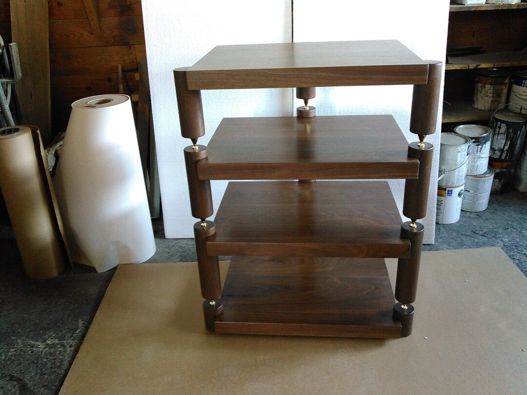 TIMBERNATION Walnut Stack Rack With 3 Round Posts - Etsy Canada