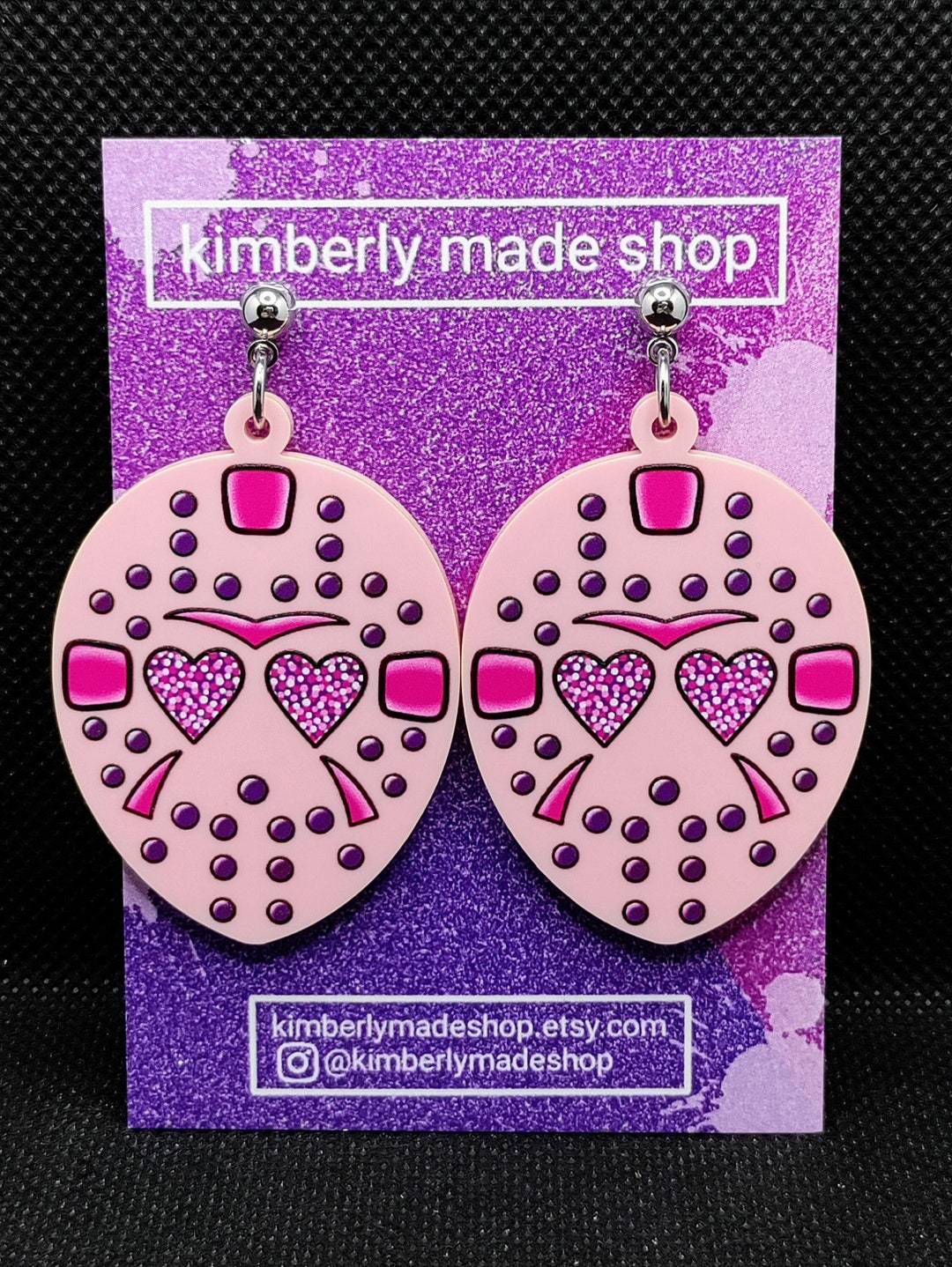 Jason Heart Mask / Friday the 13th Earrings - Etsy