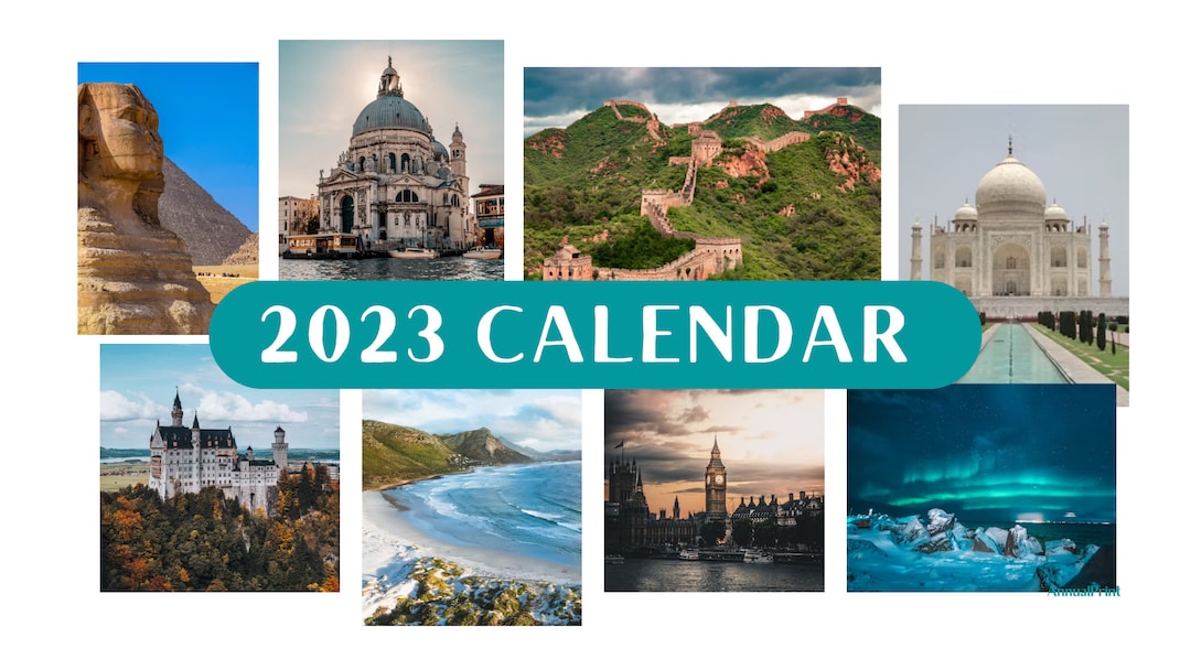 Scenes Around the World 2023 Calendar - Etsy