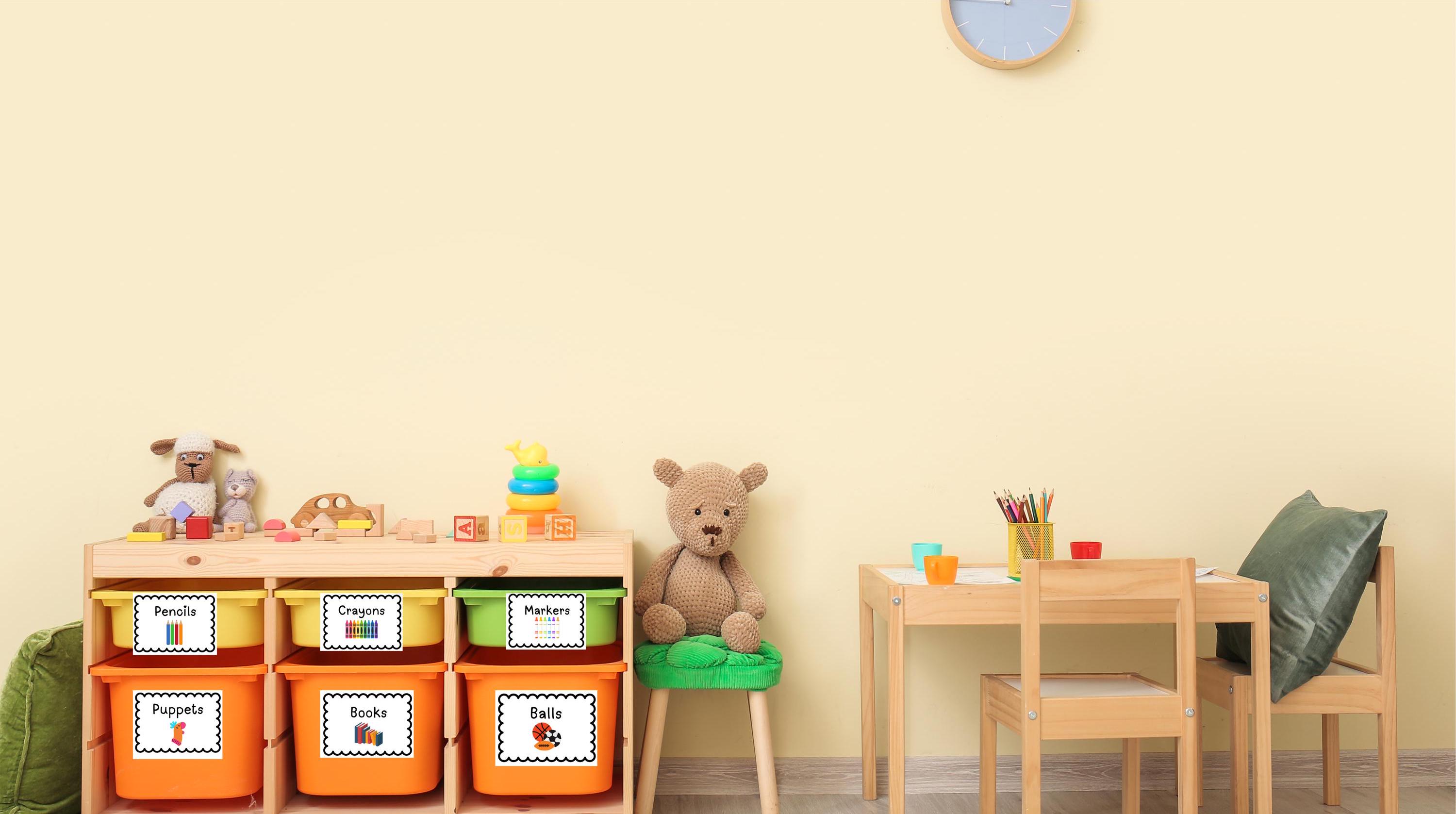 Playroom Labels Printable PDF and Editable Template, Storage ...