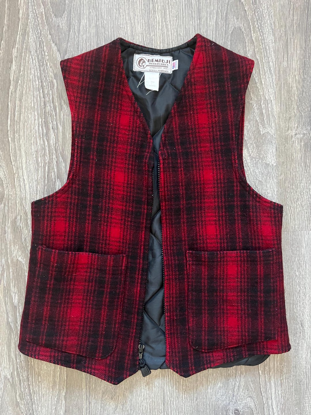 Vtg Wool Vest From Bemidji Woolen Mills Made in Minnesota USA Size ...