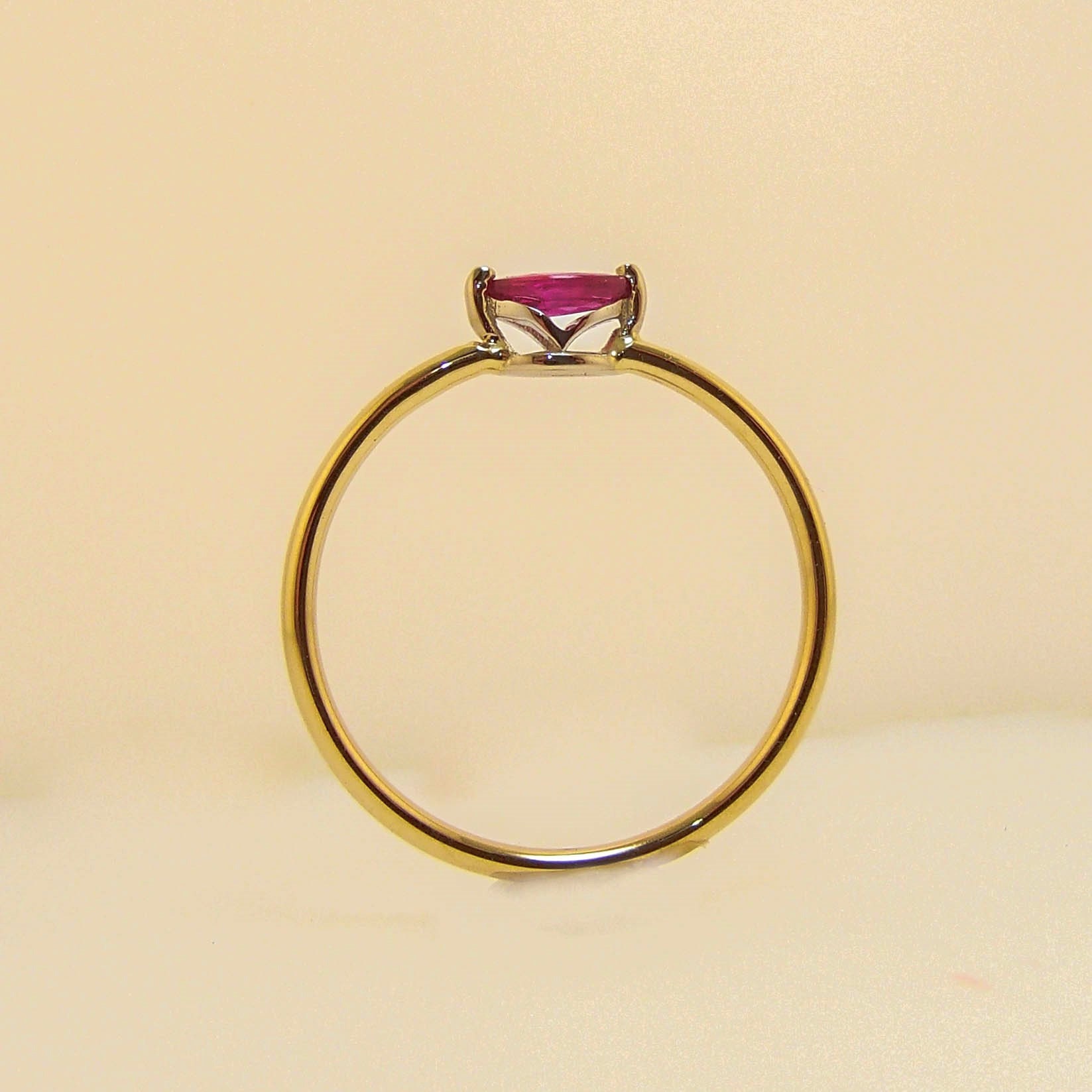 0.20ct Two-tone Marquise Ruby Ring Custom 14k Yellow Gold - Etsy UK