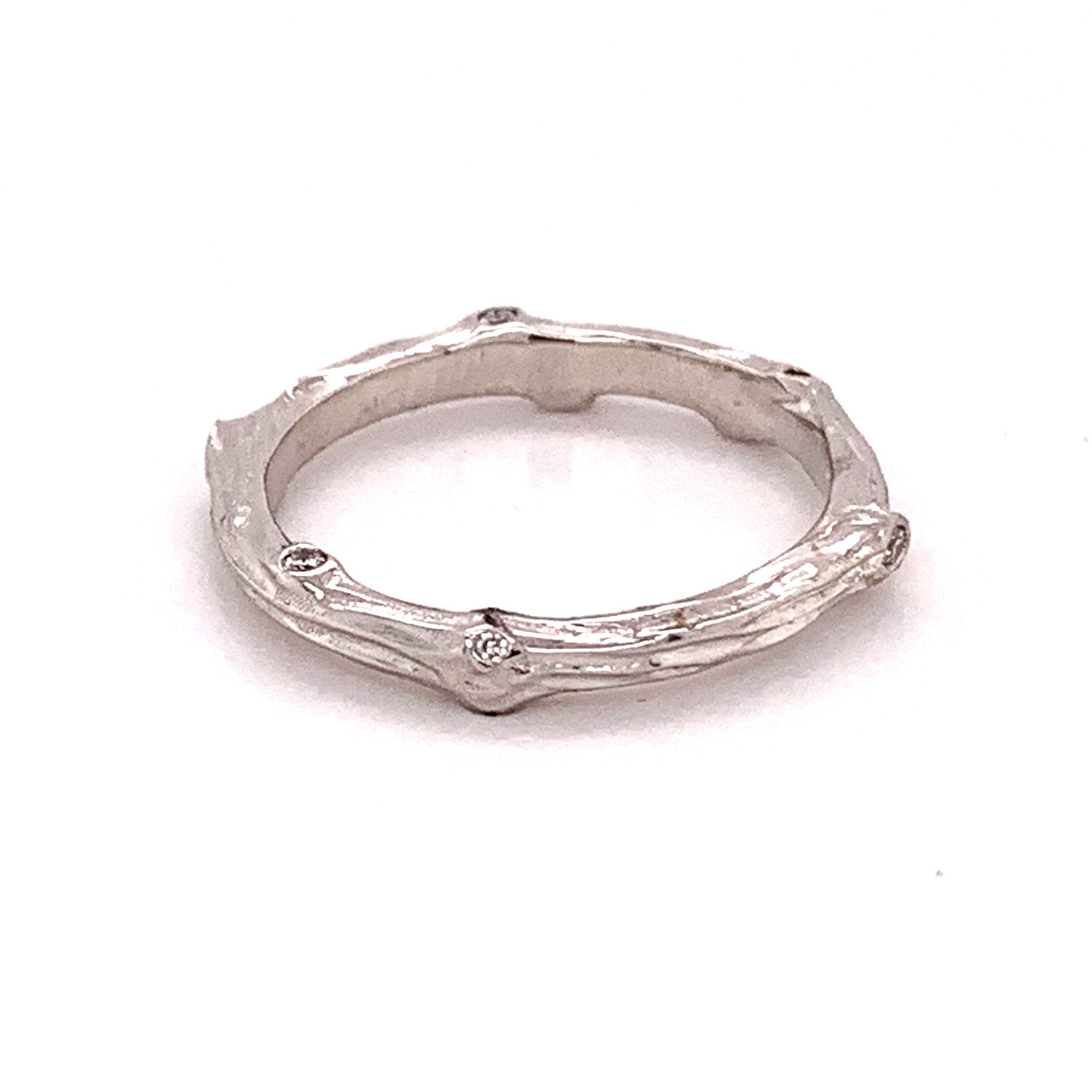Branch Ring by ctfinejewelry 14k White Gold With 7pts Diamond Hand ...