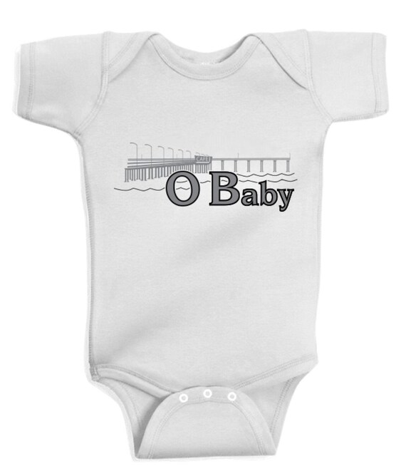 Ocean Beach OB Baby One Piece Body Suit That Says Obaby | Etsy