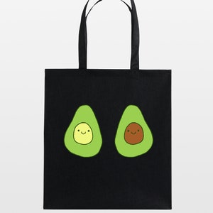 Avocado Canvas Tote Bag, Zero Waste Vegan Bag, Eco Friendly Shopping ...