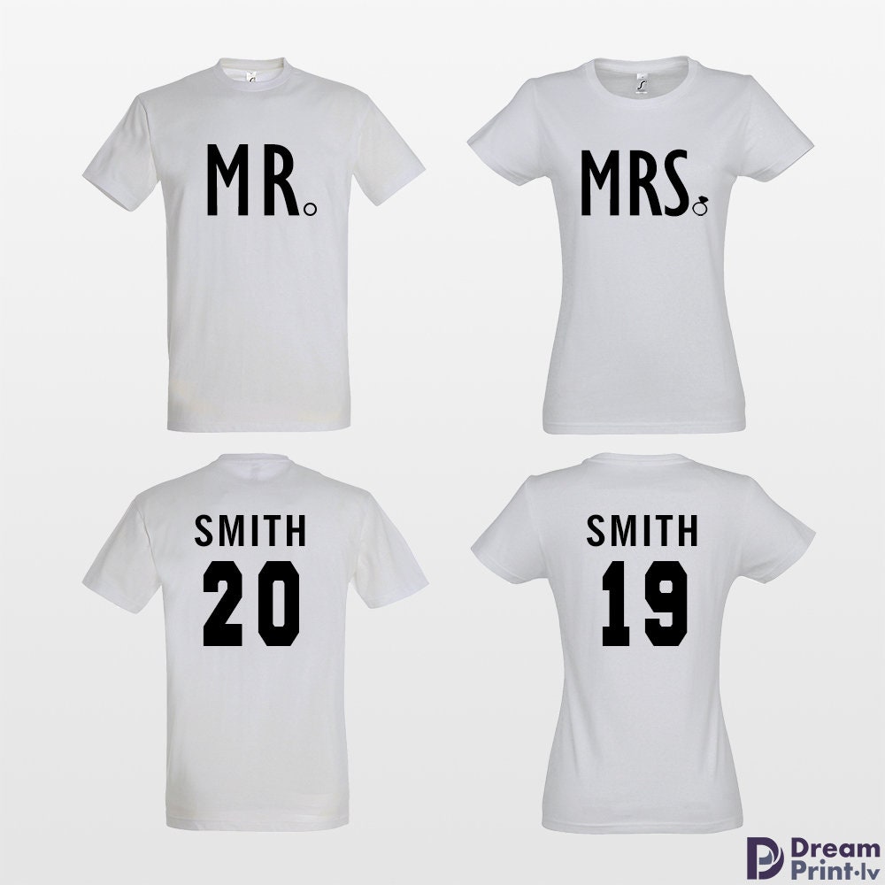 Mr. and Mrs. T-shirt Set, Couple Tshirts, Valentine's Day Gift, Mr and ...
