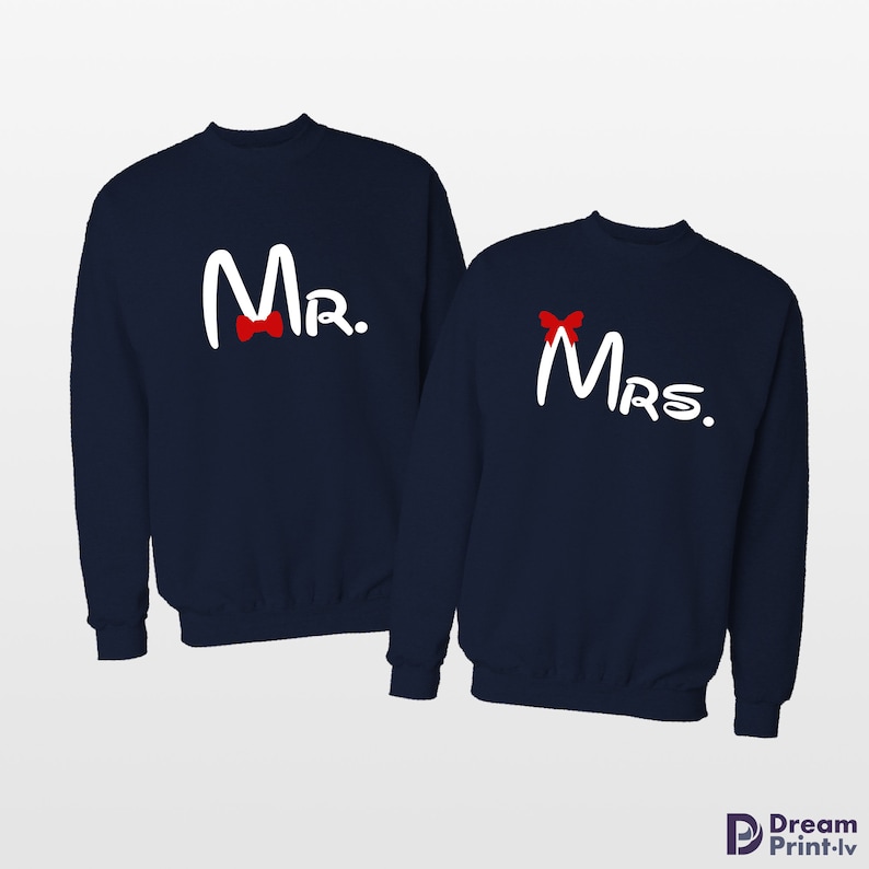 Mr and Mrs Matching Valentine Day Jumpers, Personalized Valentines ...