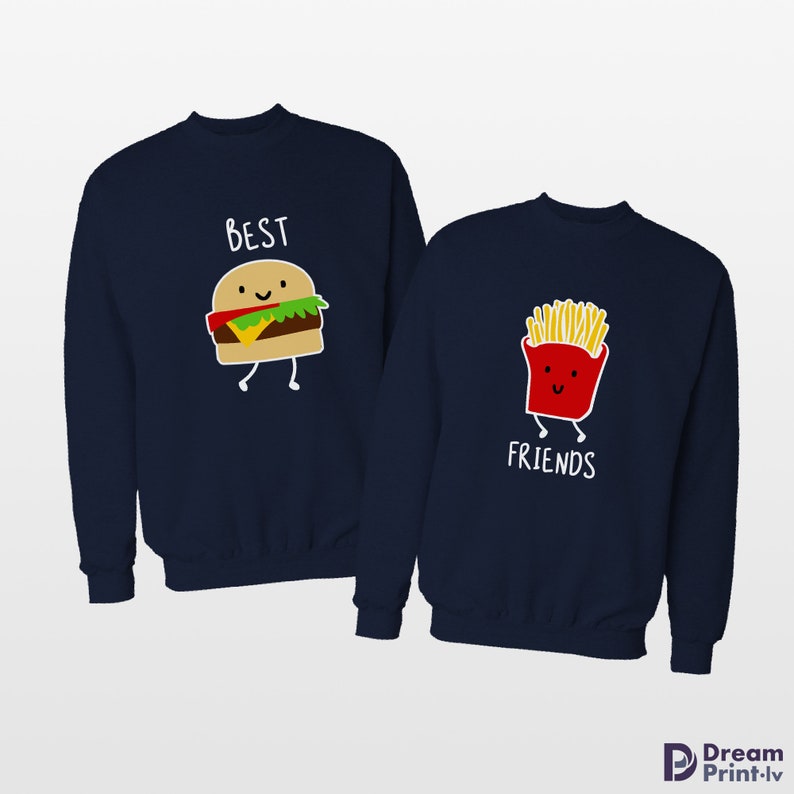 Best Friend Matching Couple Sweatshirt, Best Friends Sweater, BFF Gift ...
