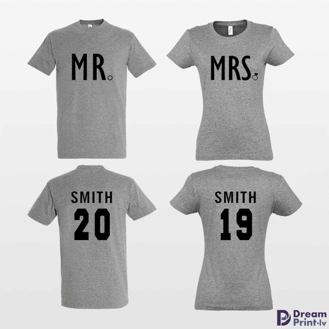 Mr. and Mrs. T-shirt Set, Couple Tshirts, Valentine's Day Gift, Mr and ...