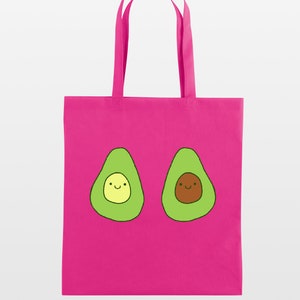 Avocado Canvas Tote Bag, Zero Waste Vegan Bag, Eco Friendly Shopping ...
