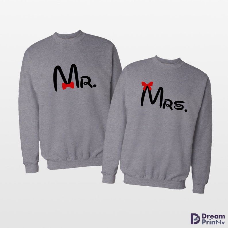 Mr and Mrs Matching Valentine Day Jumpers, Personalized Valentines ...