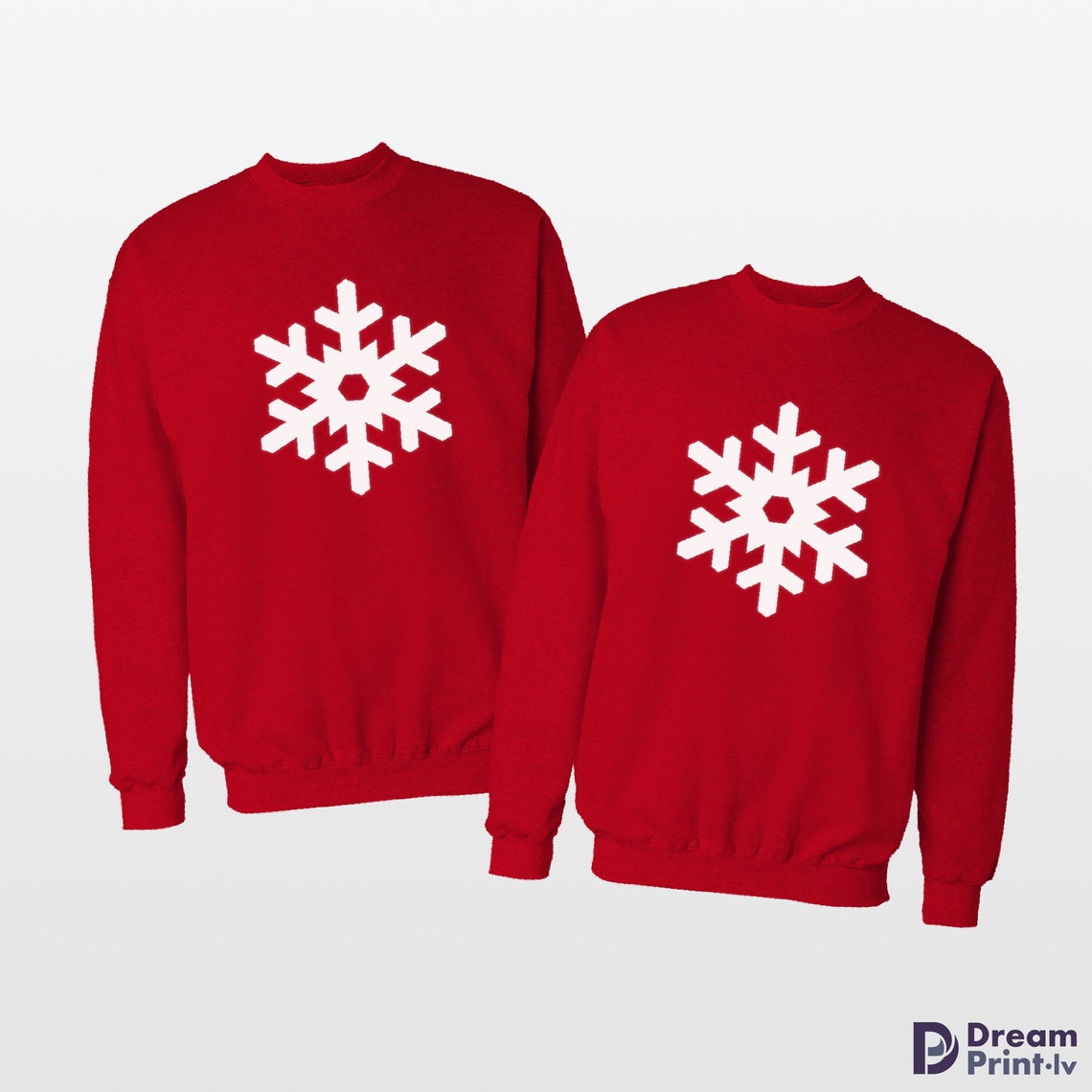 Matching Couple Christmas Snowflake Sweater / Couples Sweatshirt ...