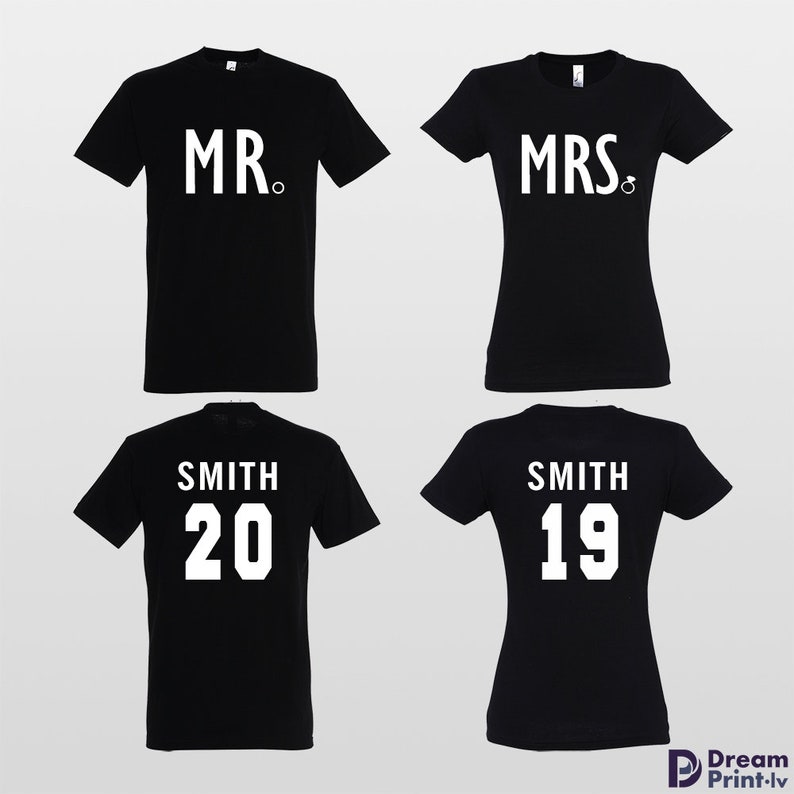 Mr. and Mrs. T-shirt Set, Couple Tshirts, Valentine's Day Gift, Mr and ...