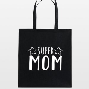Super Mom Canvas Tote Bag, Mothers Day Gift, Gifts From Daughter, Mum ...