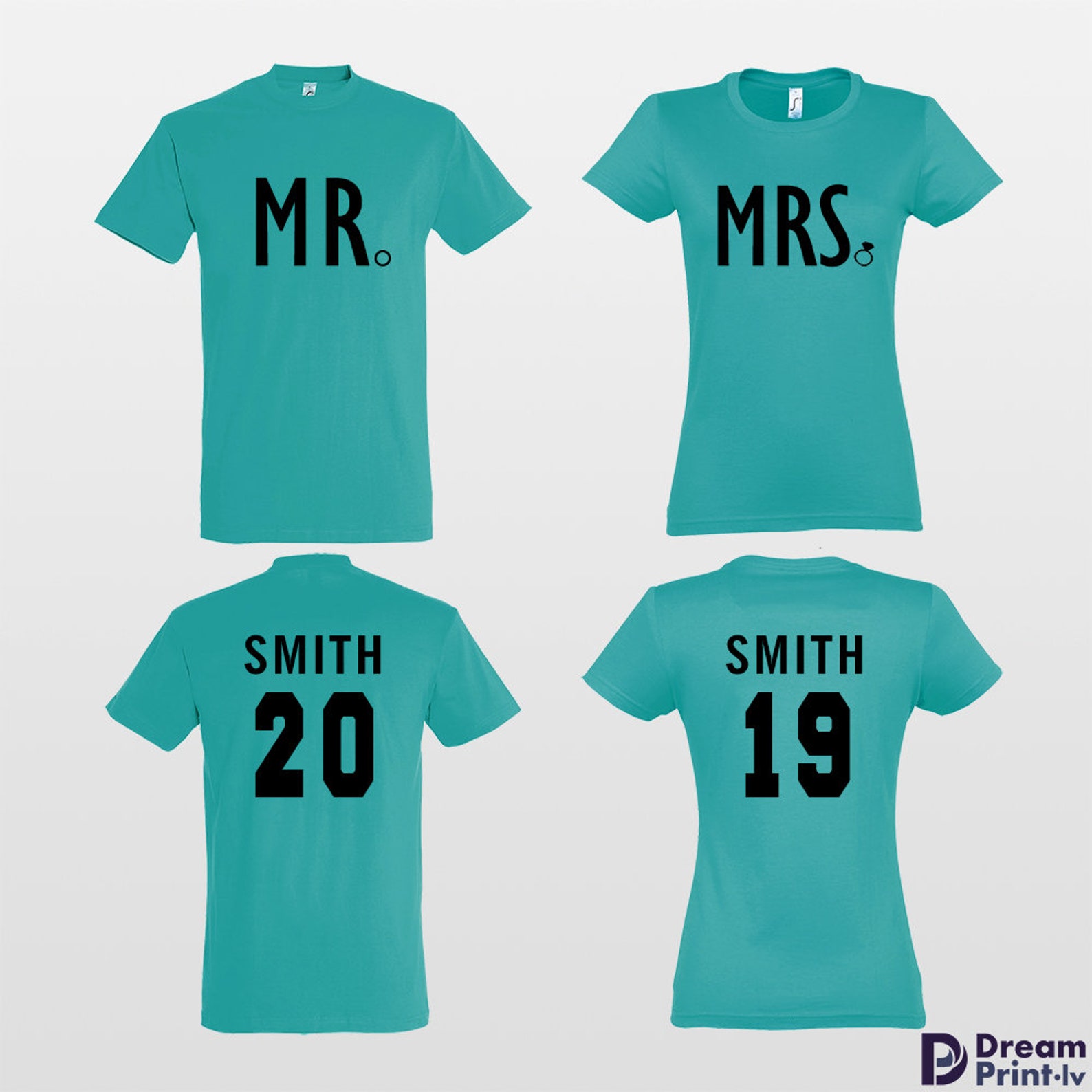 Mr. and Mrs. T-shirt Set, Couple Tshirts, Valentine's Day Gift, Mr and ...