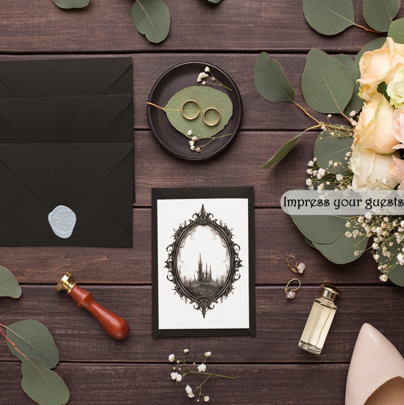 Oval Gothic Mirror Frame, Pencil Sketch, Transparent PNG 300 Dpi ...