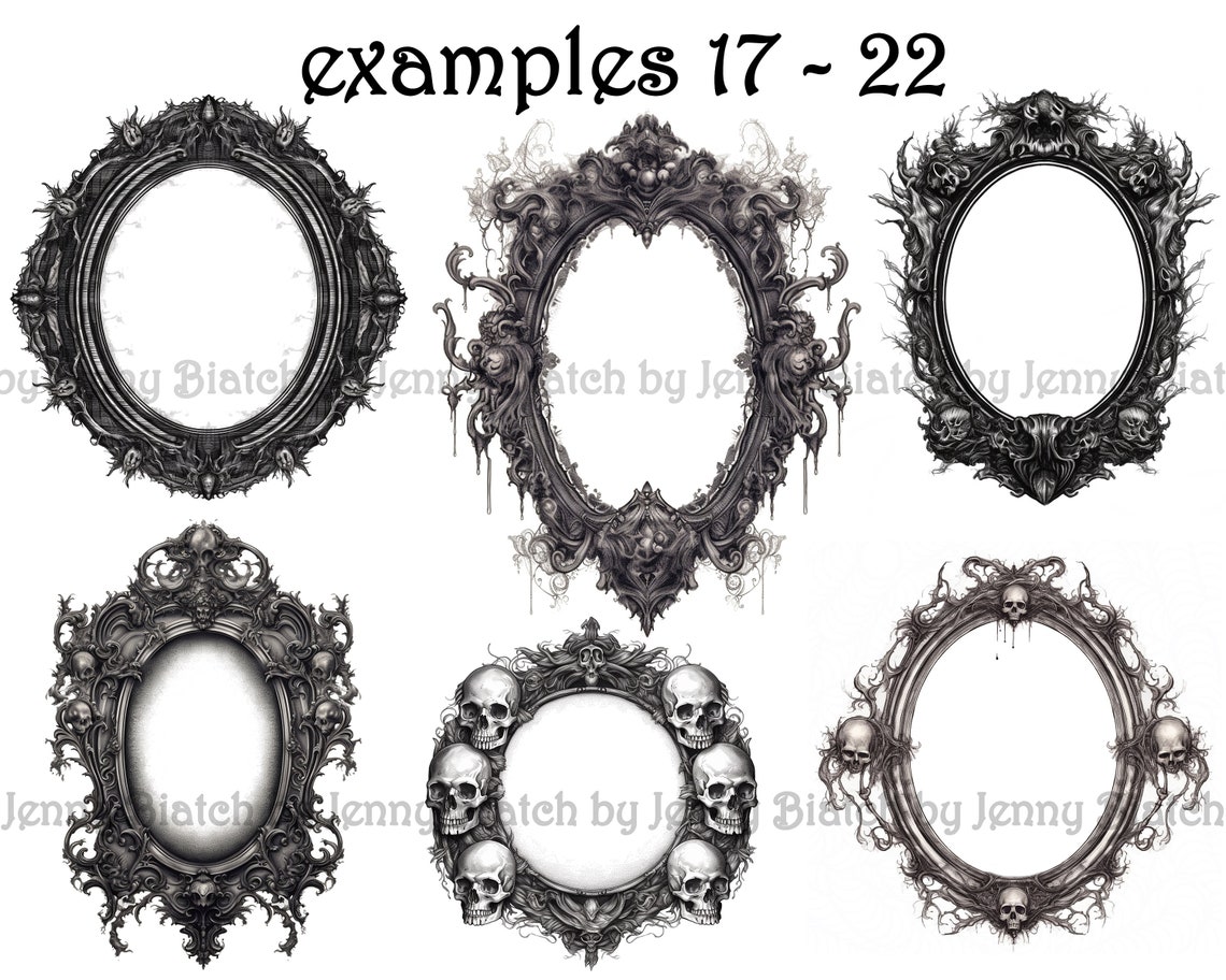 Gothic Oval Frame, Pencil Sketch, Transparent PNG, Photoshop Overlay ...