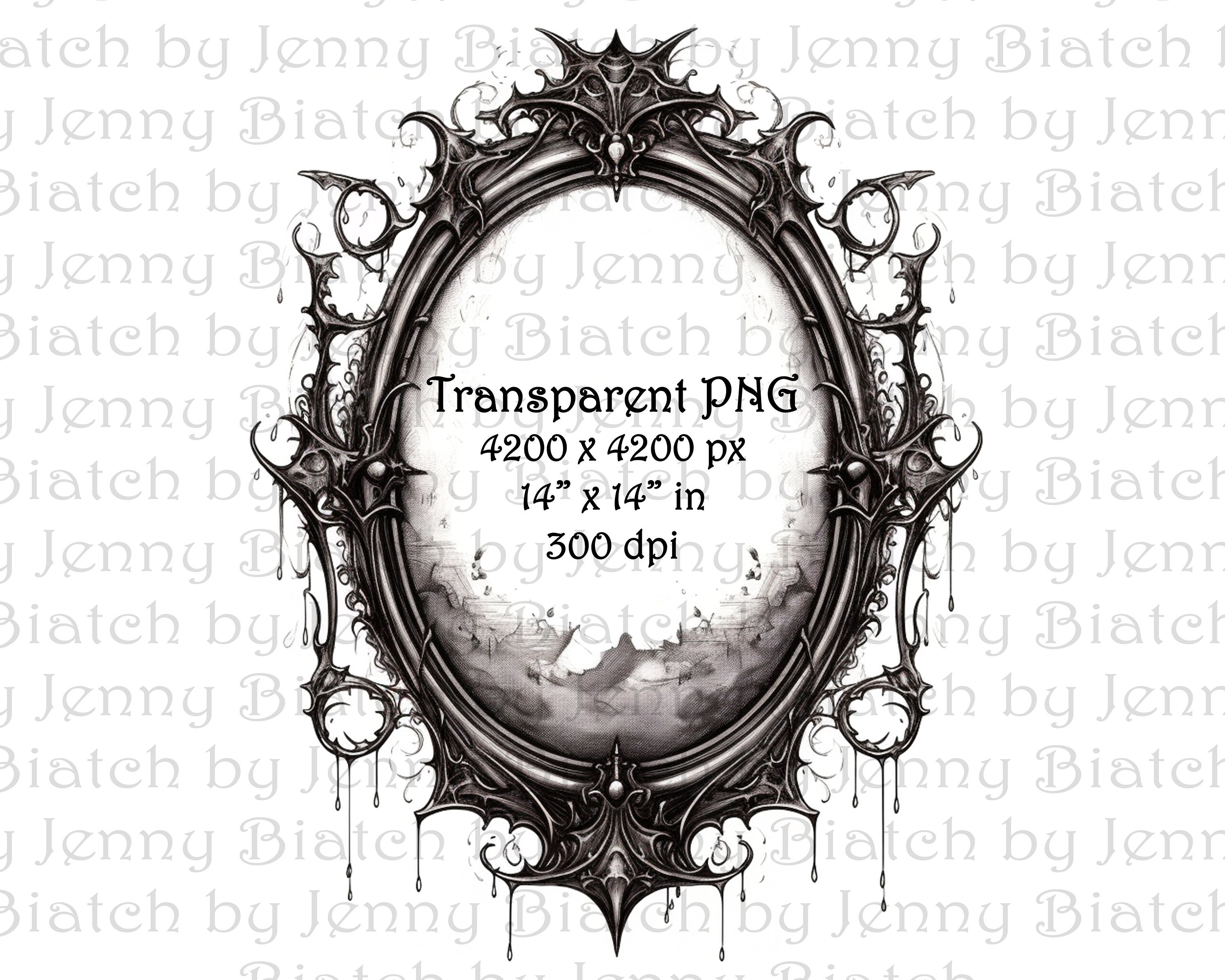 Gothic Frame, Pencil Sketch, Transparent PNG, 300 Dpi, Frame Clipart ...