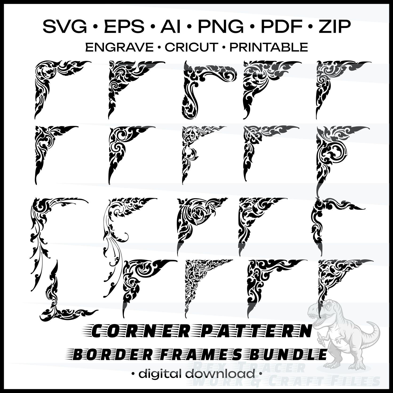 Corner Svg Bundle Corners Border Svg Decorative Corners Graphics Corner ...
