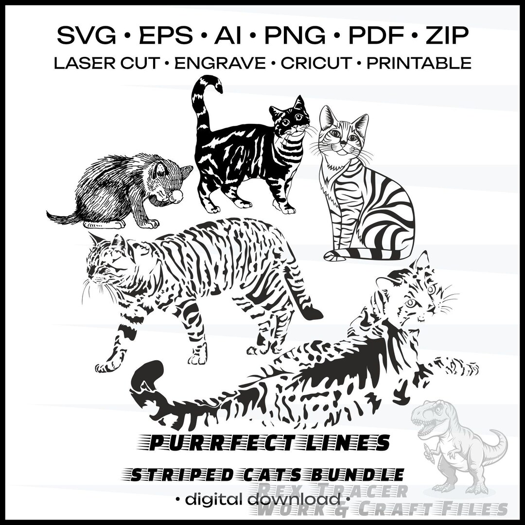 Cat Cut File Cat Bundle Svg Cat Svg Silouette Cat Design Svg Pet Svg ...