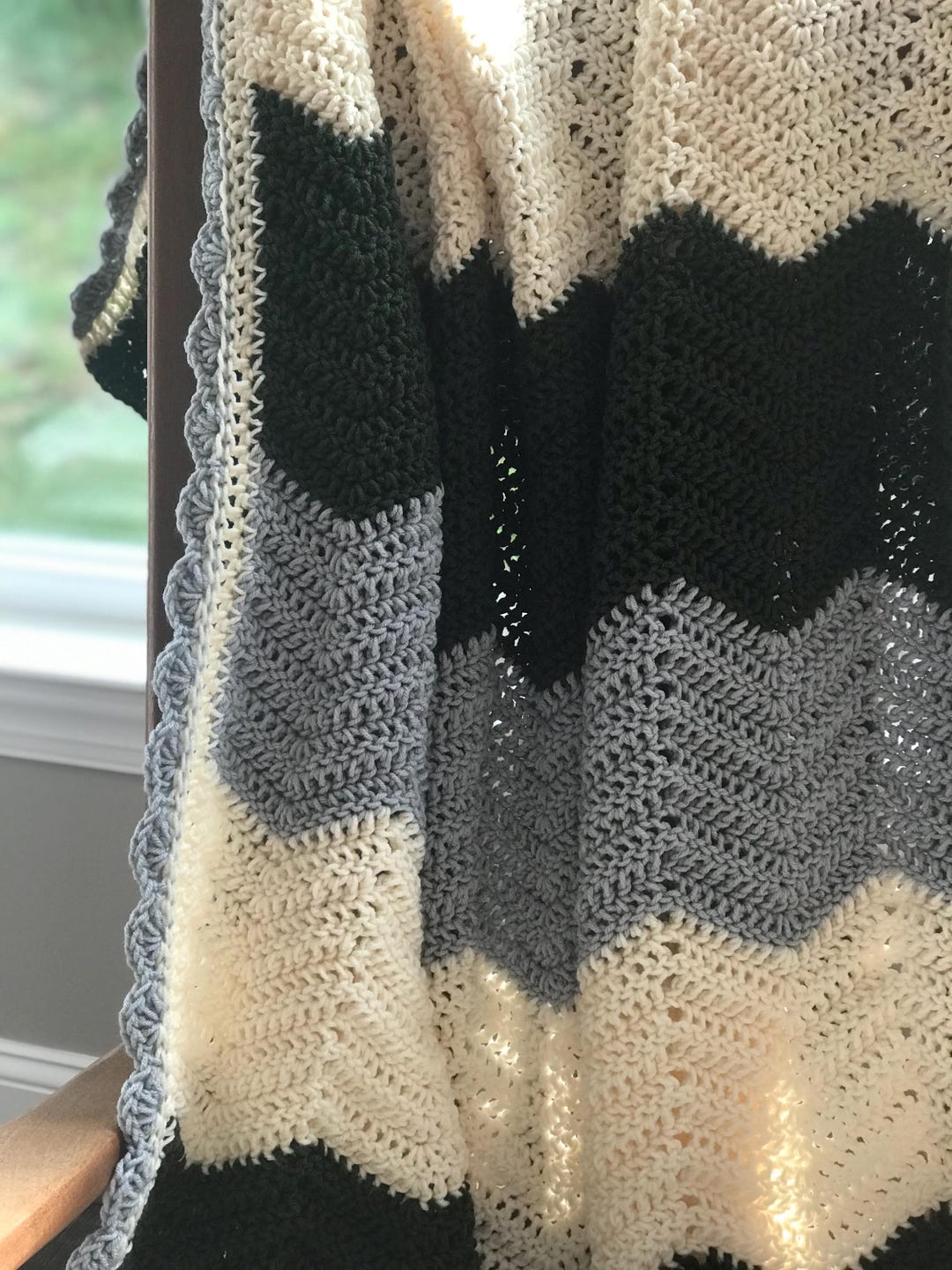 Peggy Chevron With 1/2 Shell Edging 3 Color | CUSTOM | Repeat Block ...