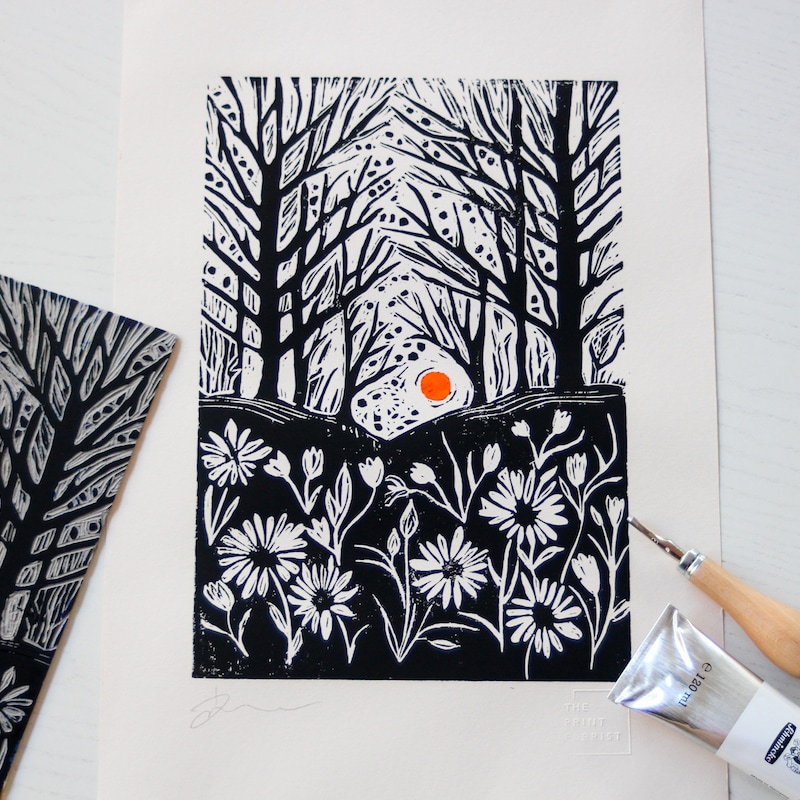 Lino Prints - Etsy UK