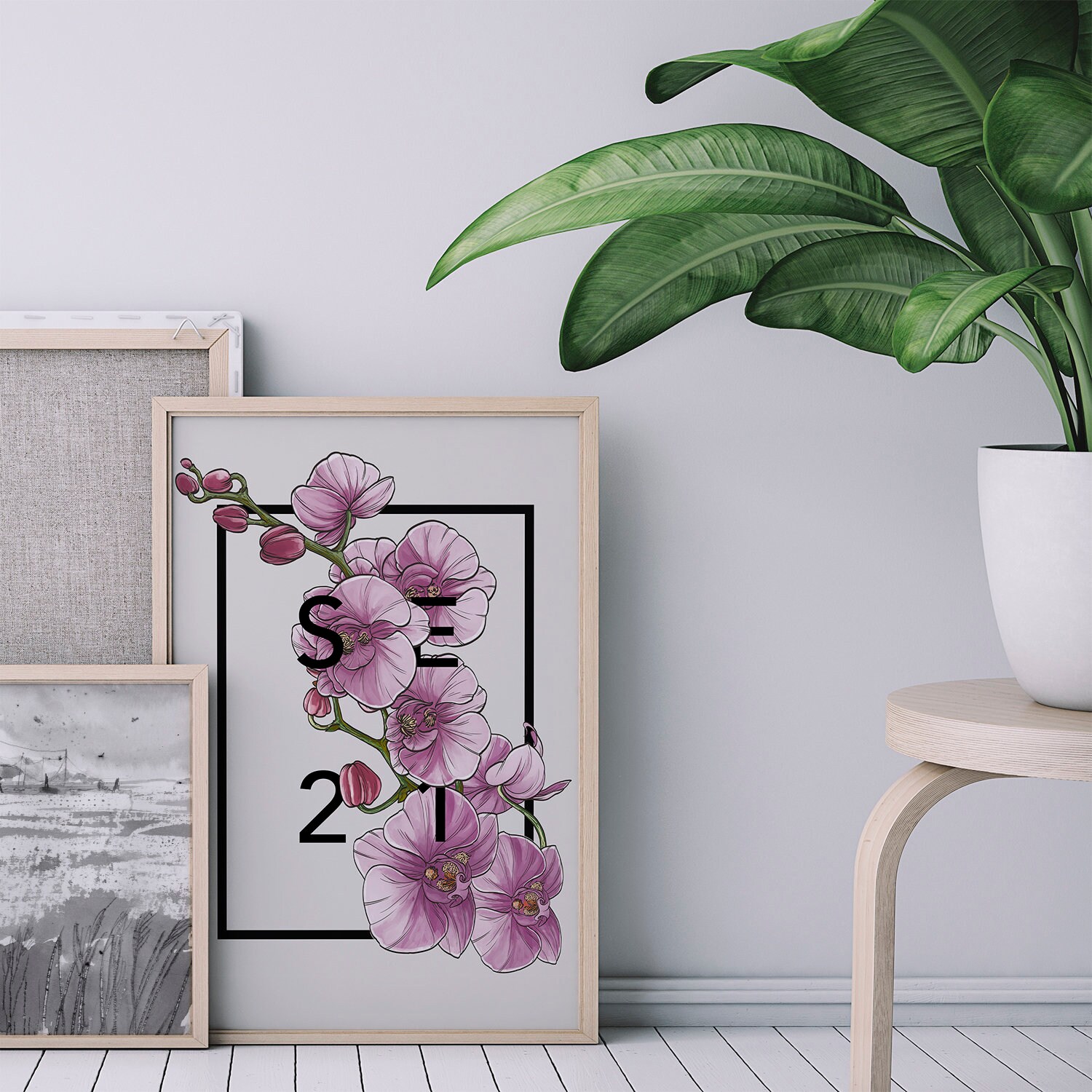 Orchid Print, Personalised Floral Print, Floral Art, Orchids Wall Art ...
