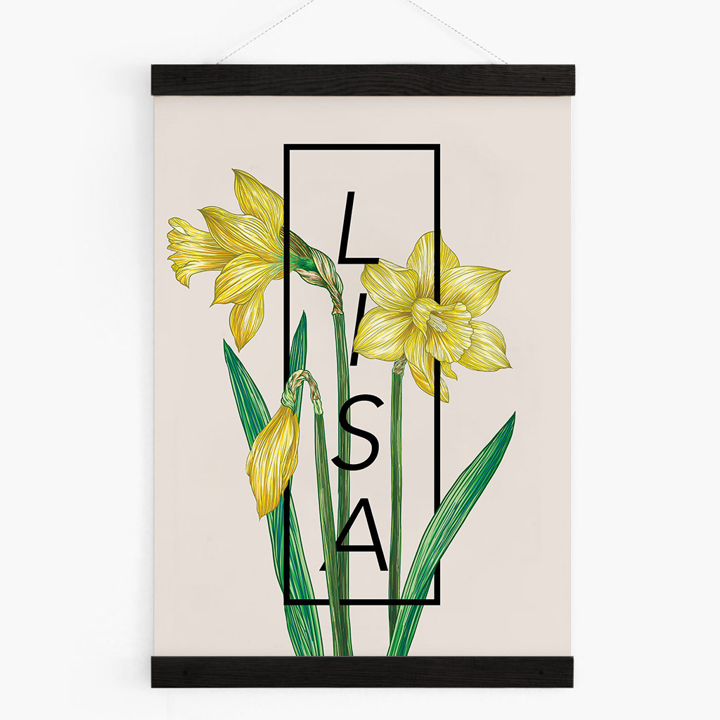 Personalised Floral Print Daffodil Print Custom Botanical - Etsy