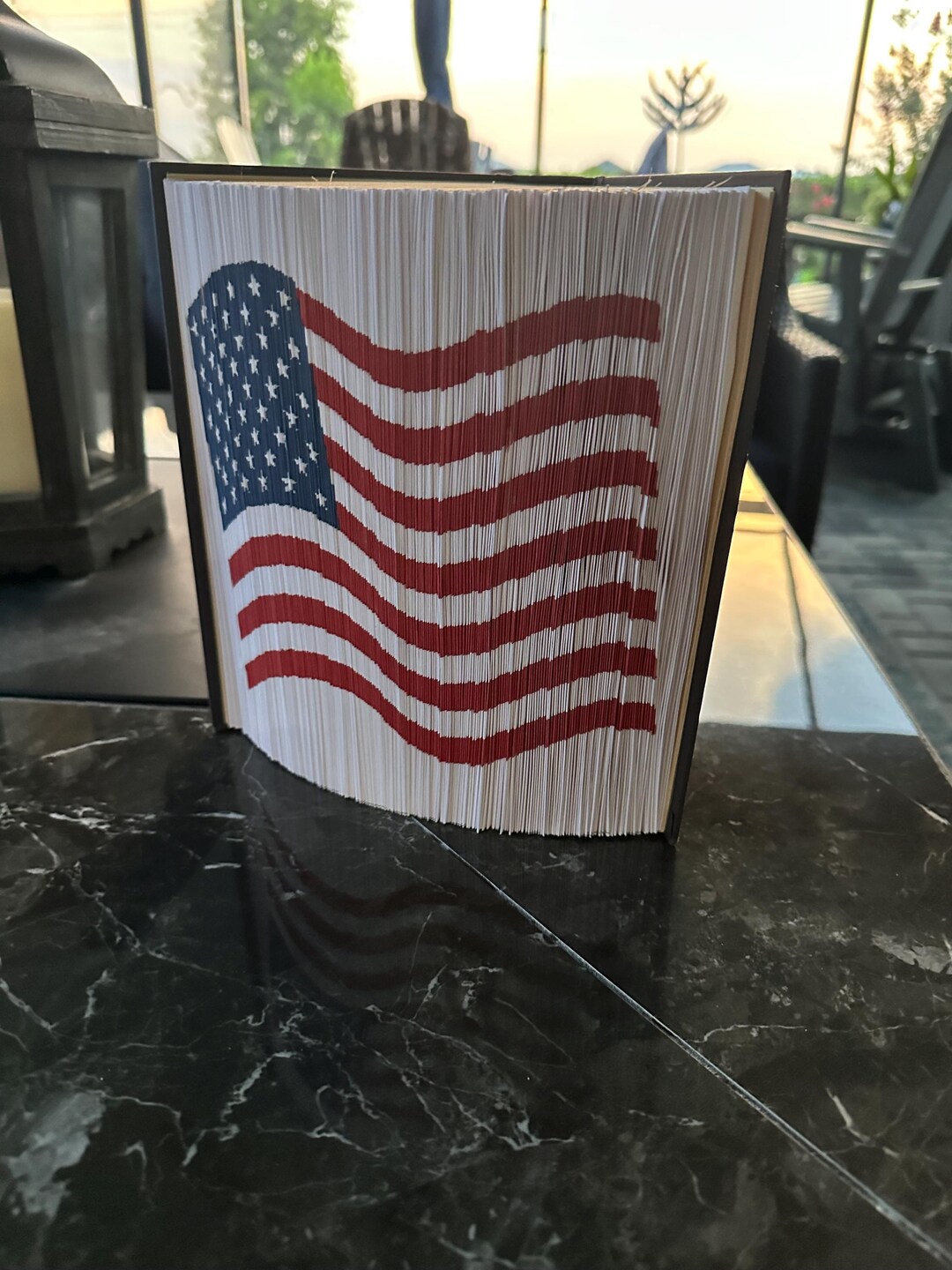 US Flag Book Art - Etsy