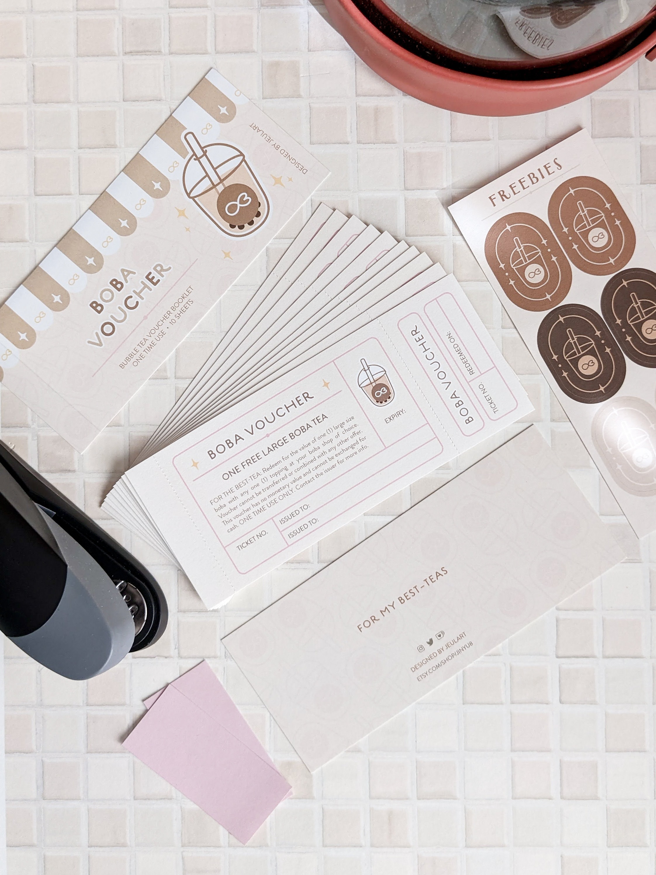 Boba Gift Voucher Boba Gift Card Bubble Tea IOU Coupon - Etsy