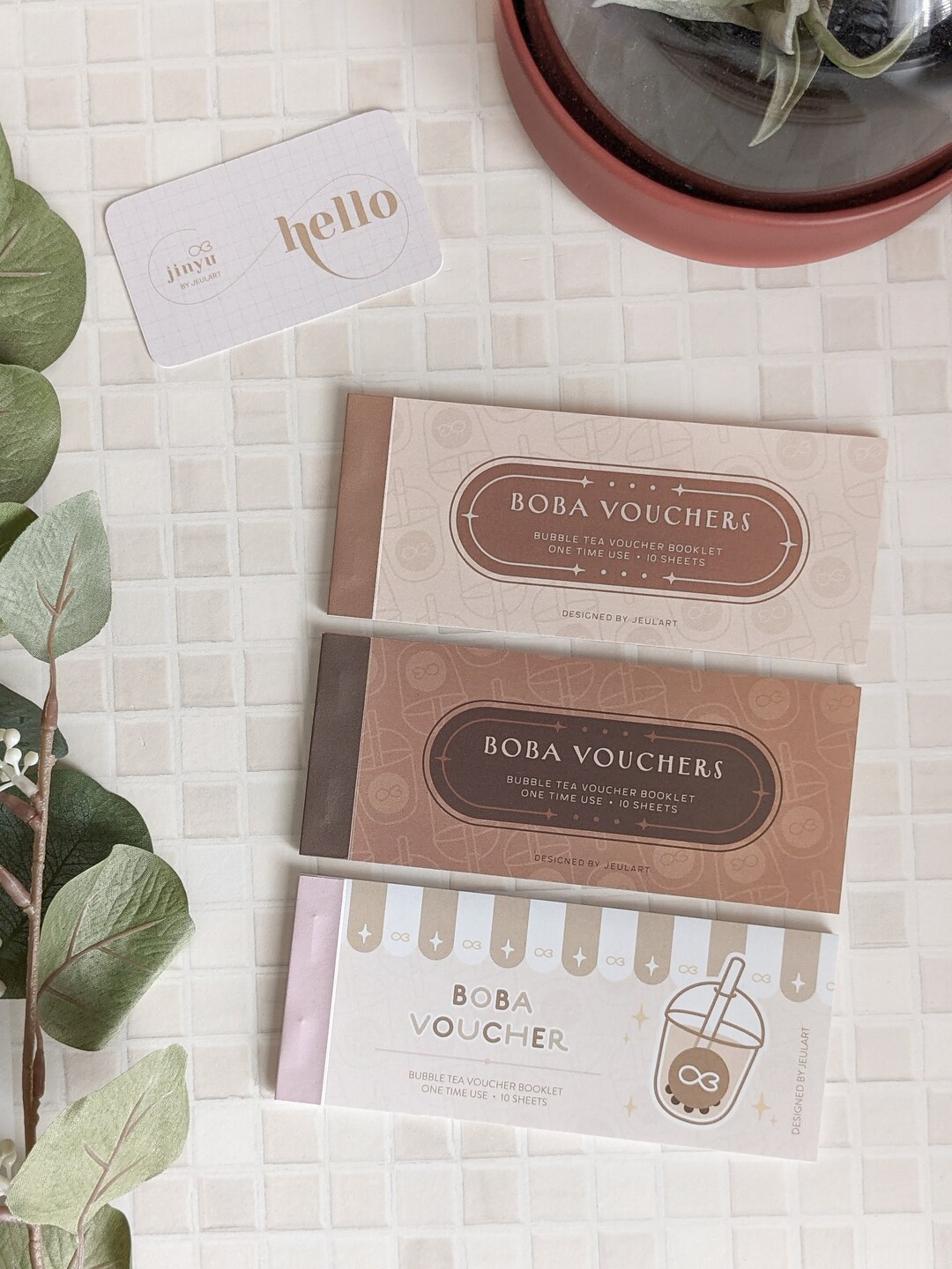 Boba Gift Voucher | Boba Gift Card | Bubble Tea IOU Coupon | Novelty ...