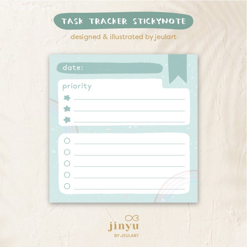 Cute Task Tracker Sticky Memo Notepad - Etsy