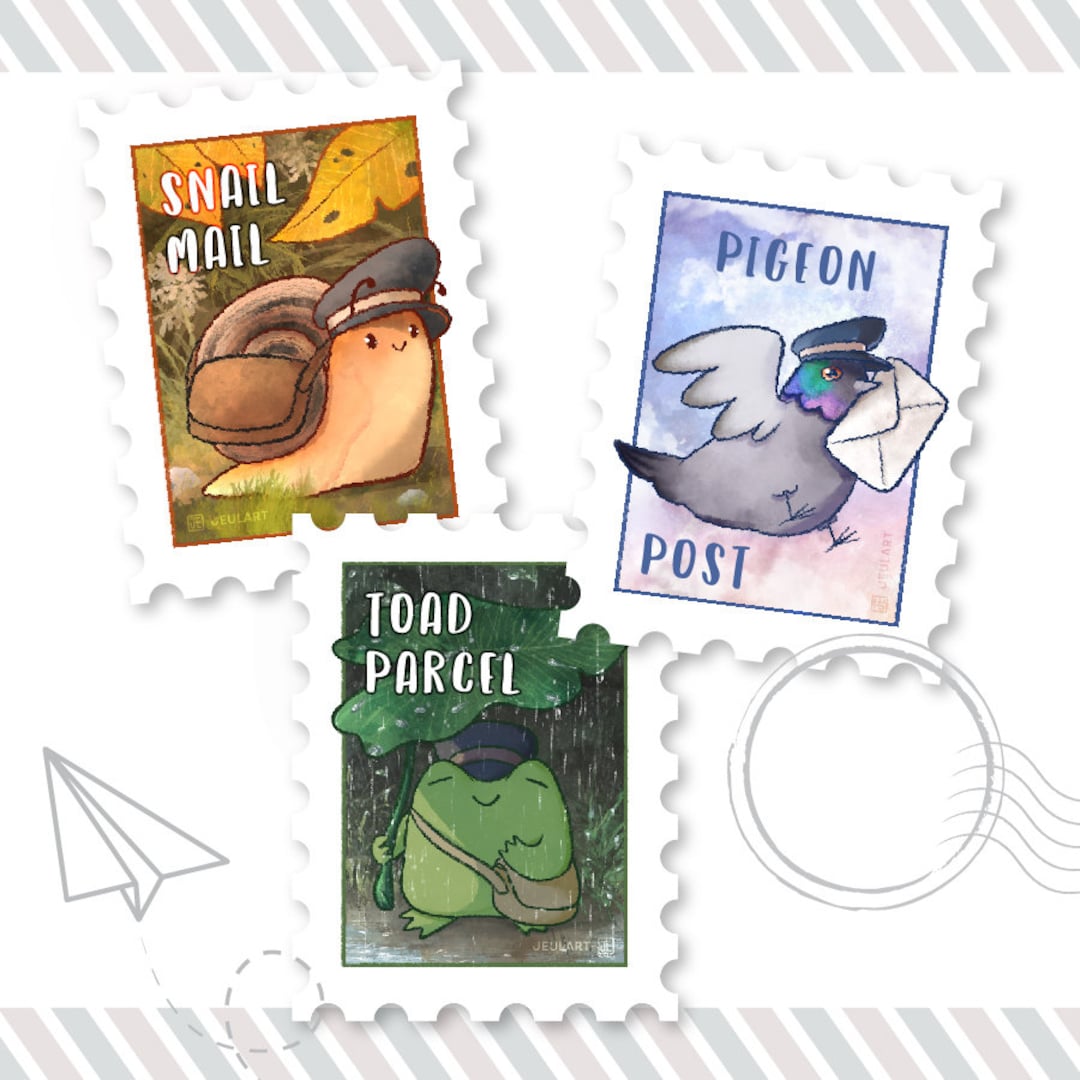Cute Postage Stamp Stickers (1.5x2") - Etsy
