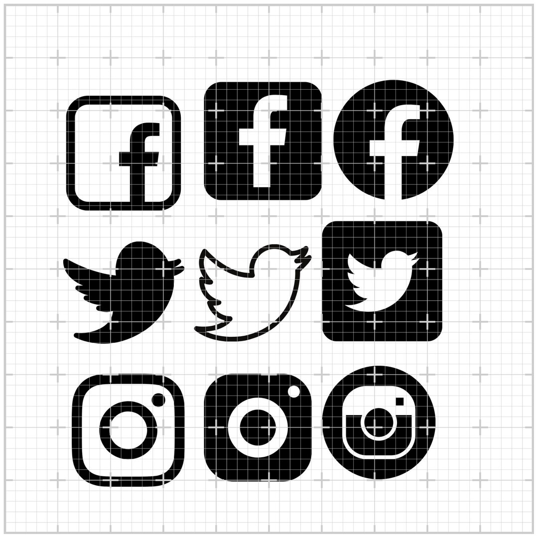 Social Media Instant Download SVG, PNG, Jpg Digital Download - Etsy