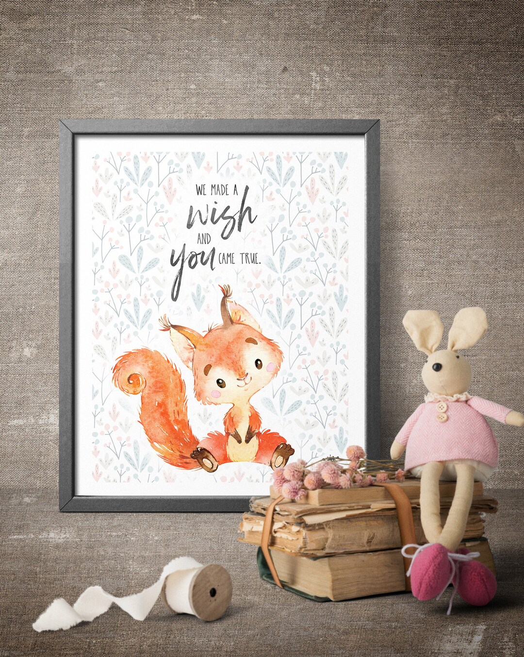 Squirrel Nursery Print | Forest Creature | Quote | Cute Poster ...