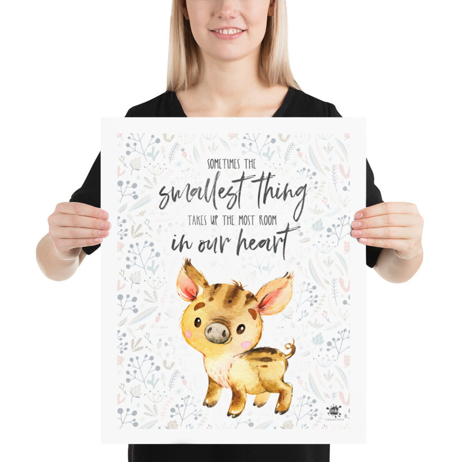 Wild Boar Nursery Print | Forest Creature | Quote | Cute Poster ...