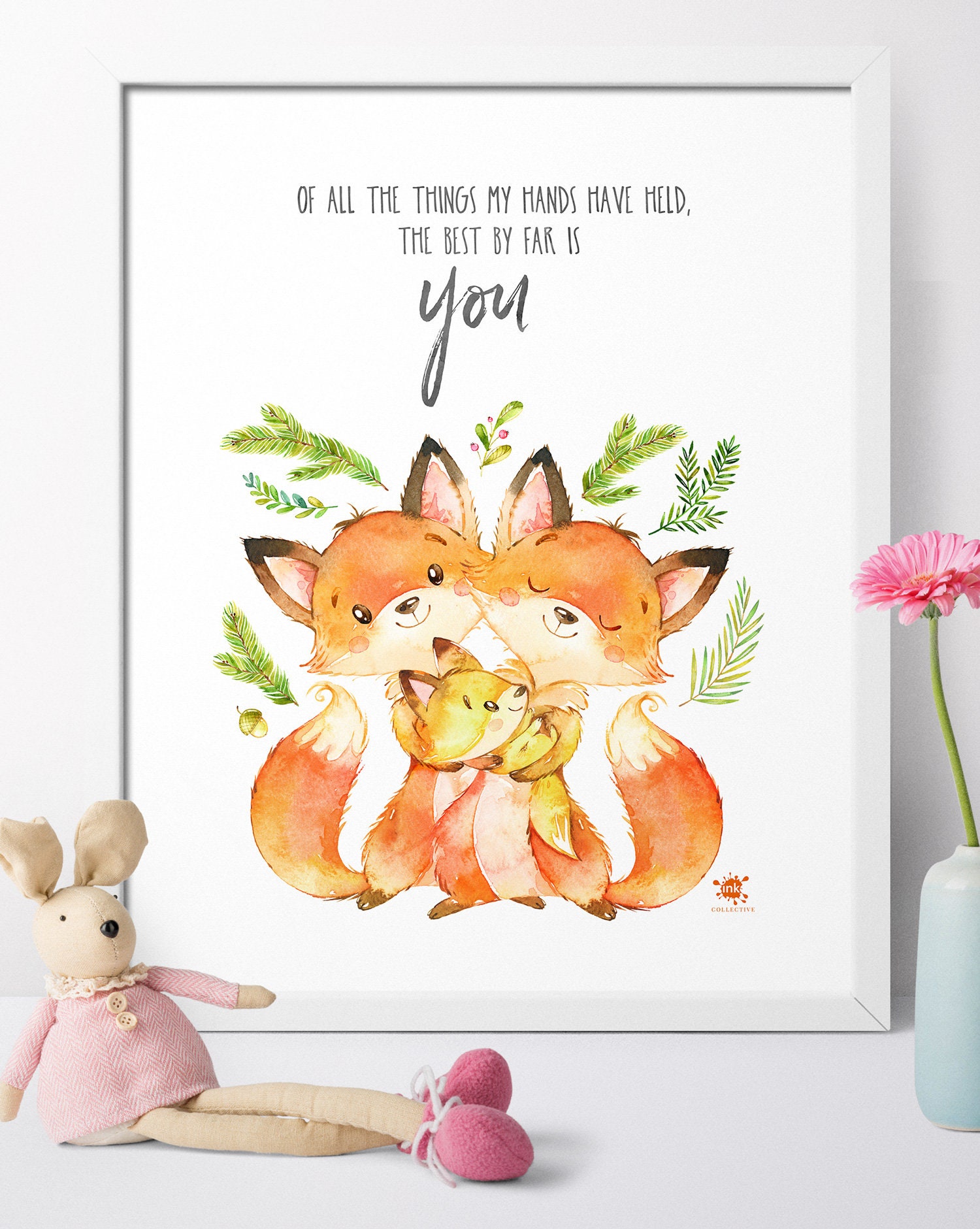 Fox Family Nursery Print | Poster | Print | Woodland Creature | Animal ...