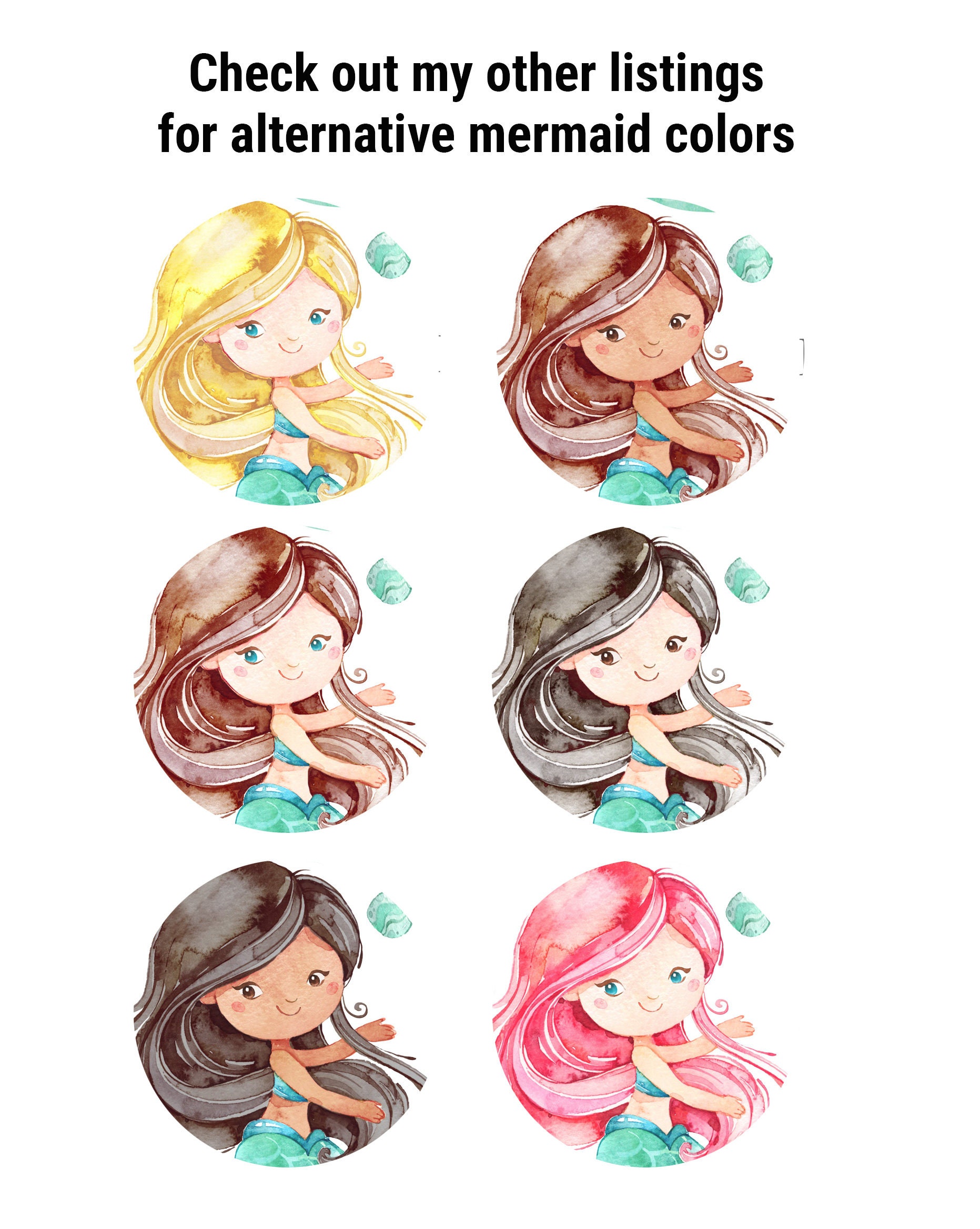 Custom Mermaid Family Tree Template | Printable | Digital Download ...