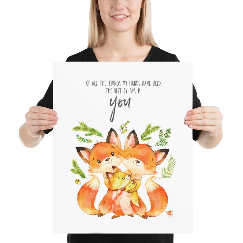 Fox Family Nursery Print | Poster | Print | Woodland Creature | Animal ...
