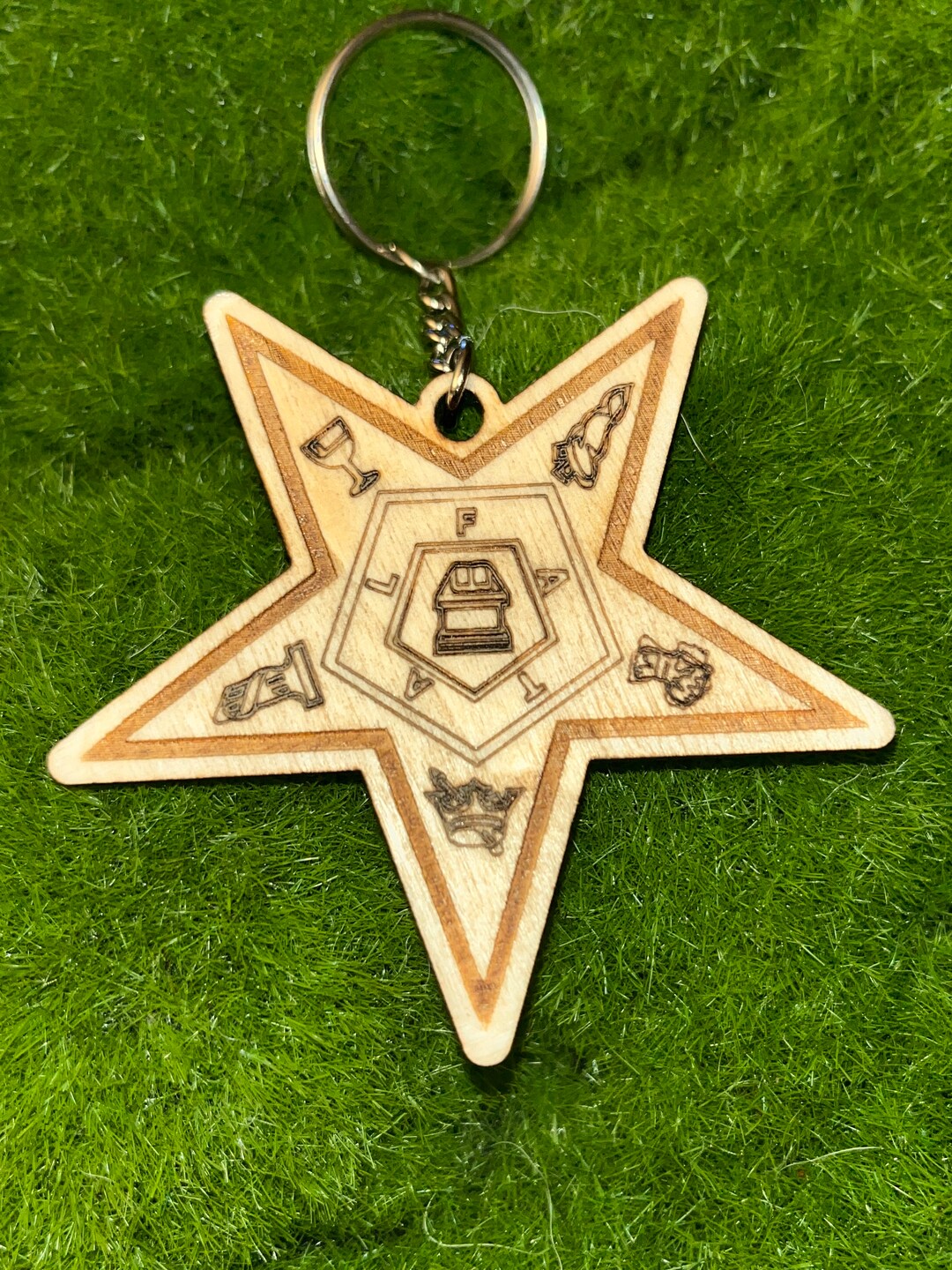 Oes,order of Eastern Star Wooden Engraved Keychains - Etsy