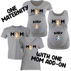 Bluey Themed Maternity Shirt (short Sleeve or Tank Top) - Etsy