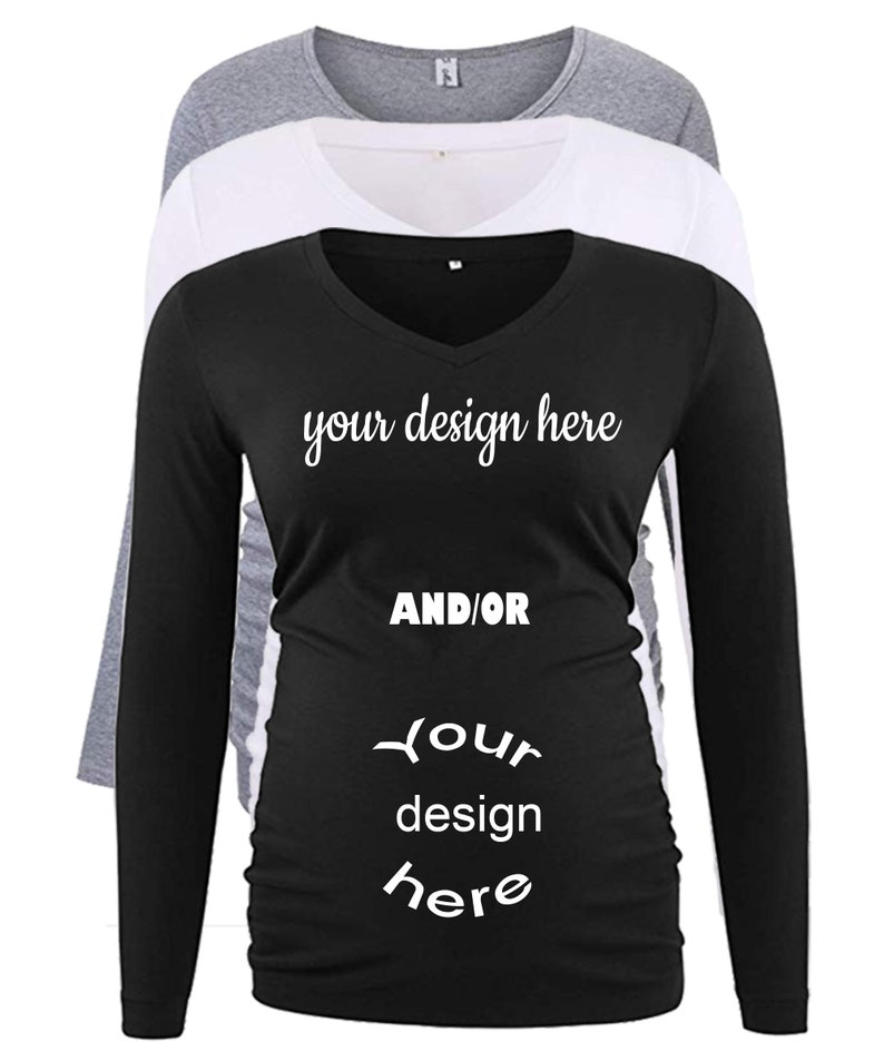 A Custom Maternity Shirt (long Sleeve) - Etsy