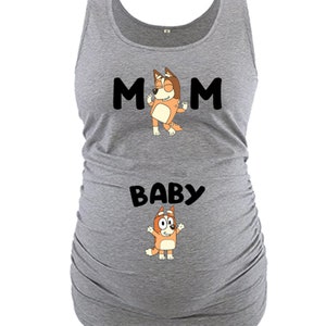 Bluey Themed Maternity Shirt (short Sleeve or Tank Top) - Etsy