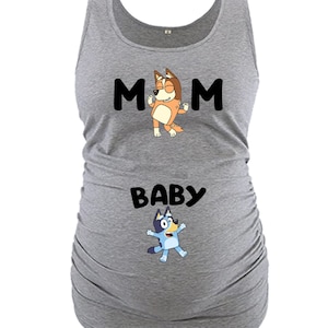 Bluey Themed Maternity Shirt (short Sleeve or Tank Top) - Etsy