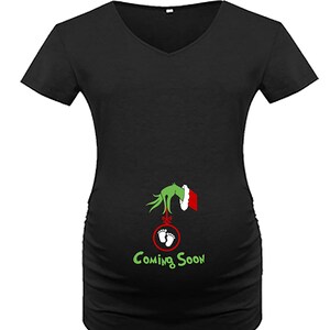 Grinch Inspired "coming Soon" Maternity Shirt (tank Top, Short Sleeve ...