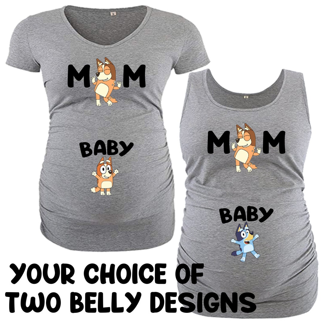 Bluey Themed Maternity Shirt (short Sleeve or Tank Top) - Etsy