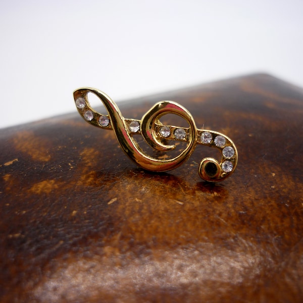 Treble Clef Brooch - Etsy UK