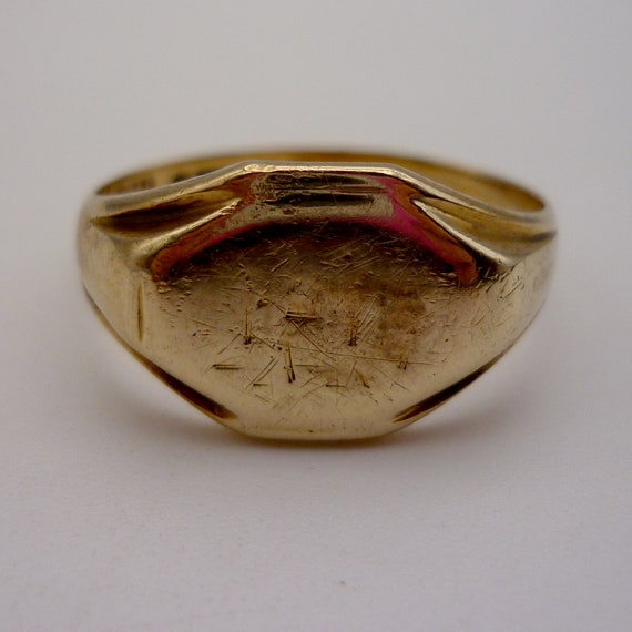 Antique Solid Gold Signet Ring, Men's Pinky Ring Size… - Gem