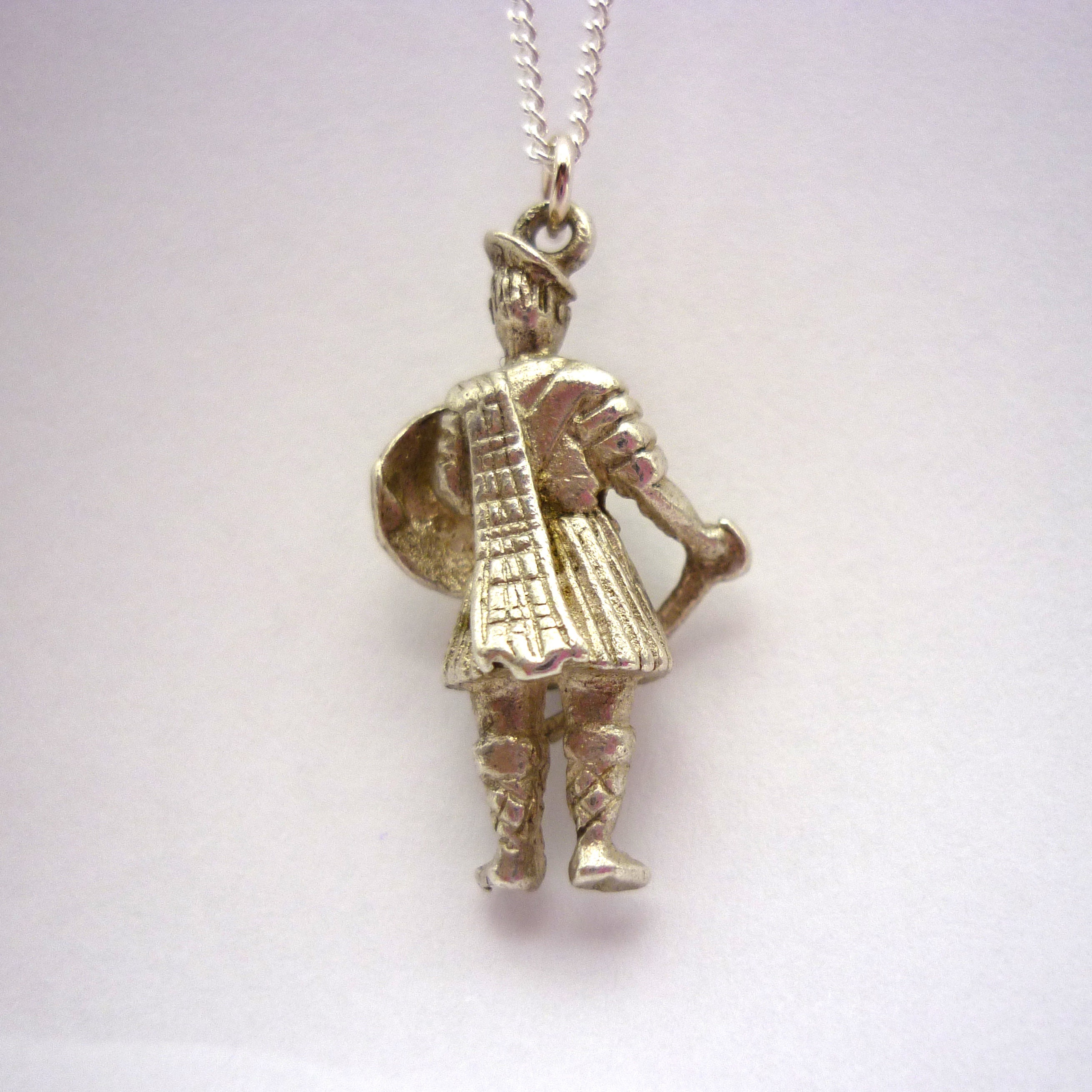 Silver Scotsman Charm Necklace Scottish Jacobite Soldier | Etsy